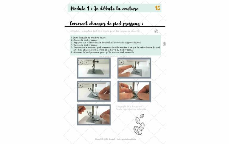 Comment changer le pied presseur